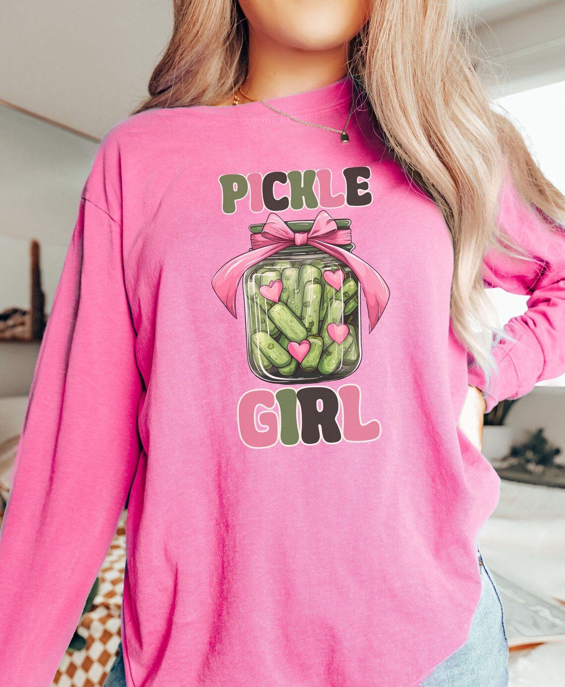 Pickle Girl PNG, Funny Quirkie Valentine, Gherkin Lovers, Pickle Jar ...