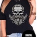 Bearded Skull PNG, Skull Skeleton With Beard, Gothic Skull Sublimation ...