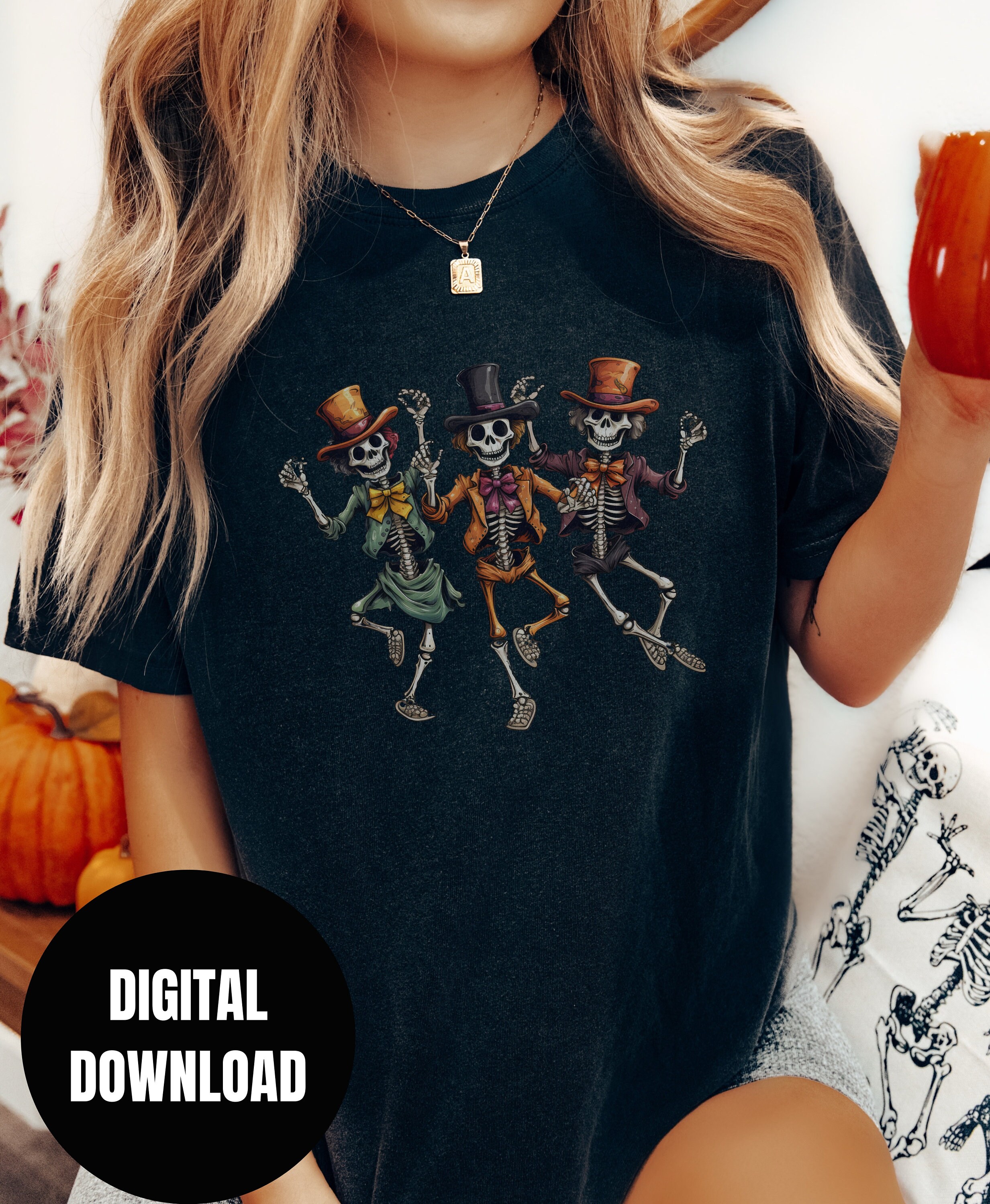 Party Dancing Skeletons PNG, Retro Western Skull Skeletons Sublimation ...