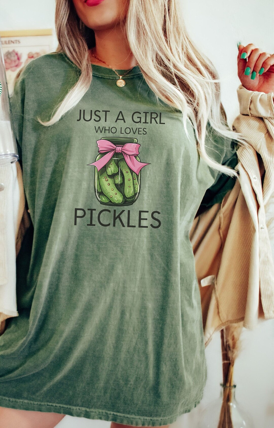 Just A Girl Who Loves Pickles PNG, Funny Quirkie Pickle Girl, Gherkin ...