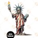 Statue of Liberty Skeleton PNG, Funny Patriotic Halloween Skull Lover ...