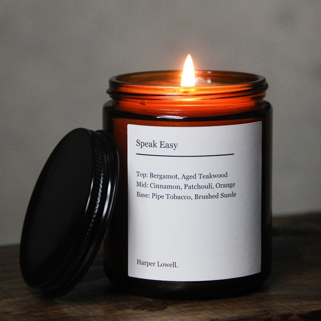 Tobacco Candle Perfect for Whiskey and Cigar Lovers Gift for Home Bar ...