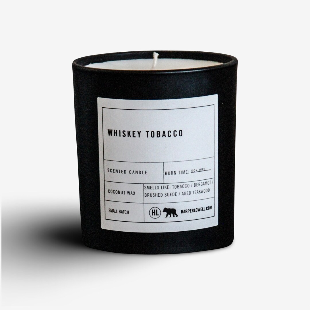 Whiskey Tobacco Men's Candle Masculine Scented Candle for Home Ideal ...