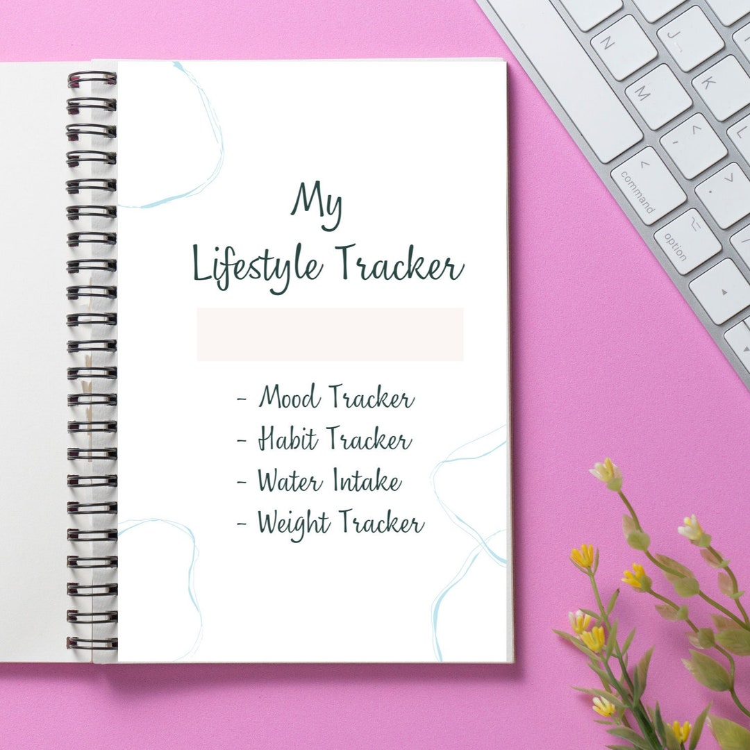 Habit Tracker Printable Lifestyle Tracker Daily Water Intake - Etsy