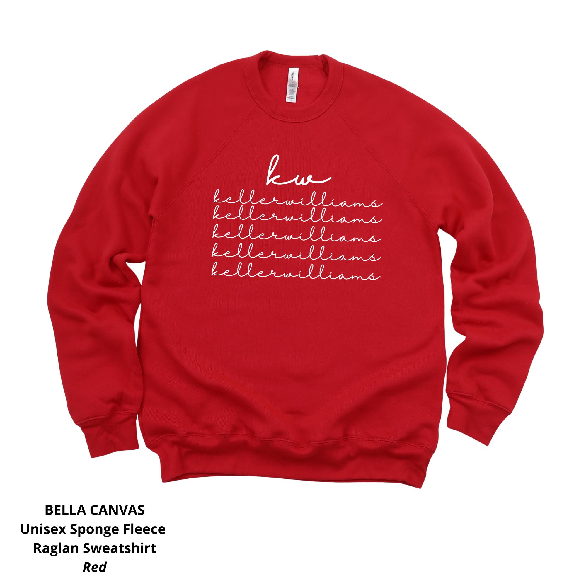 Keller Williams Cursive Logo: Bella Canvas Sponge Fleece Raglan ...