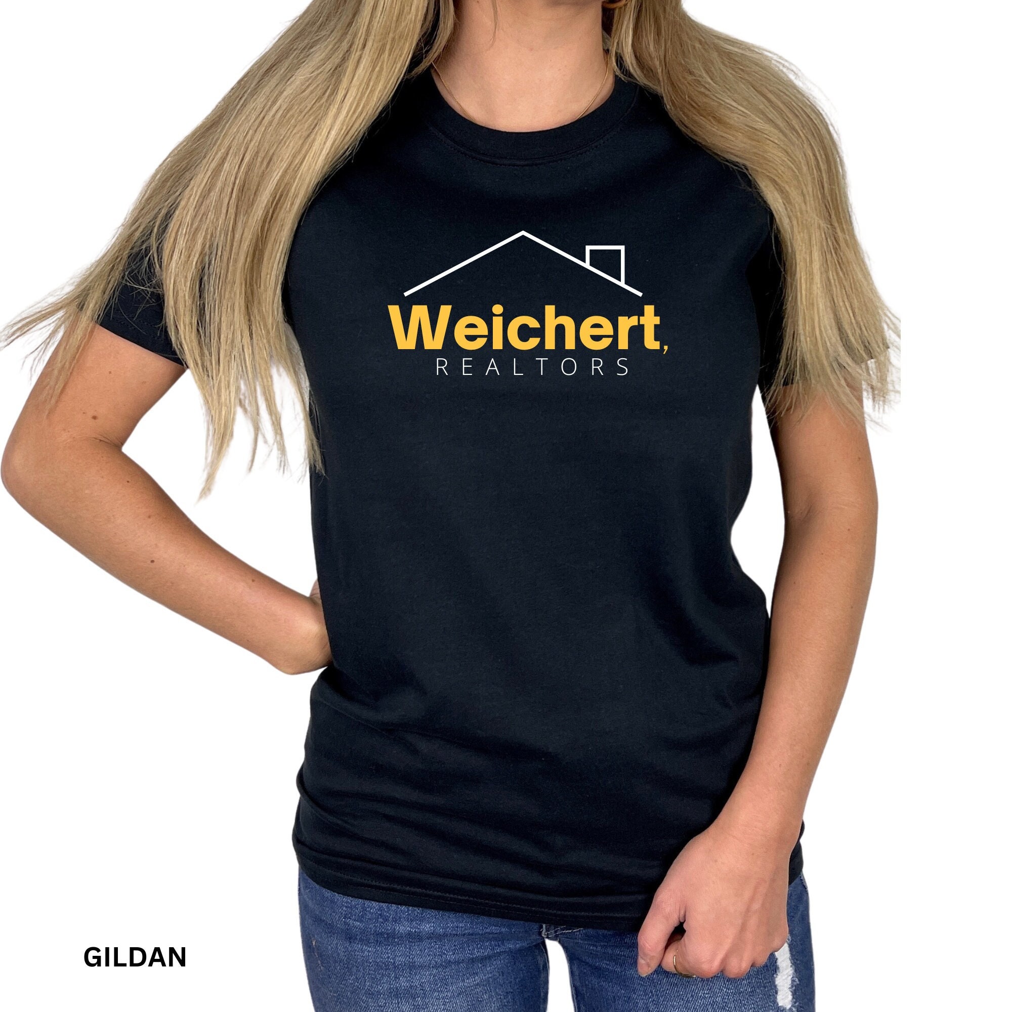 Weichert Realtors With Roof Outline Logo Unisex T-shirt, Weichert ...