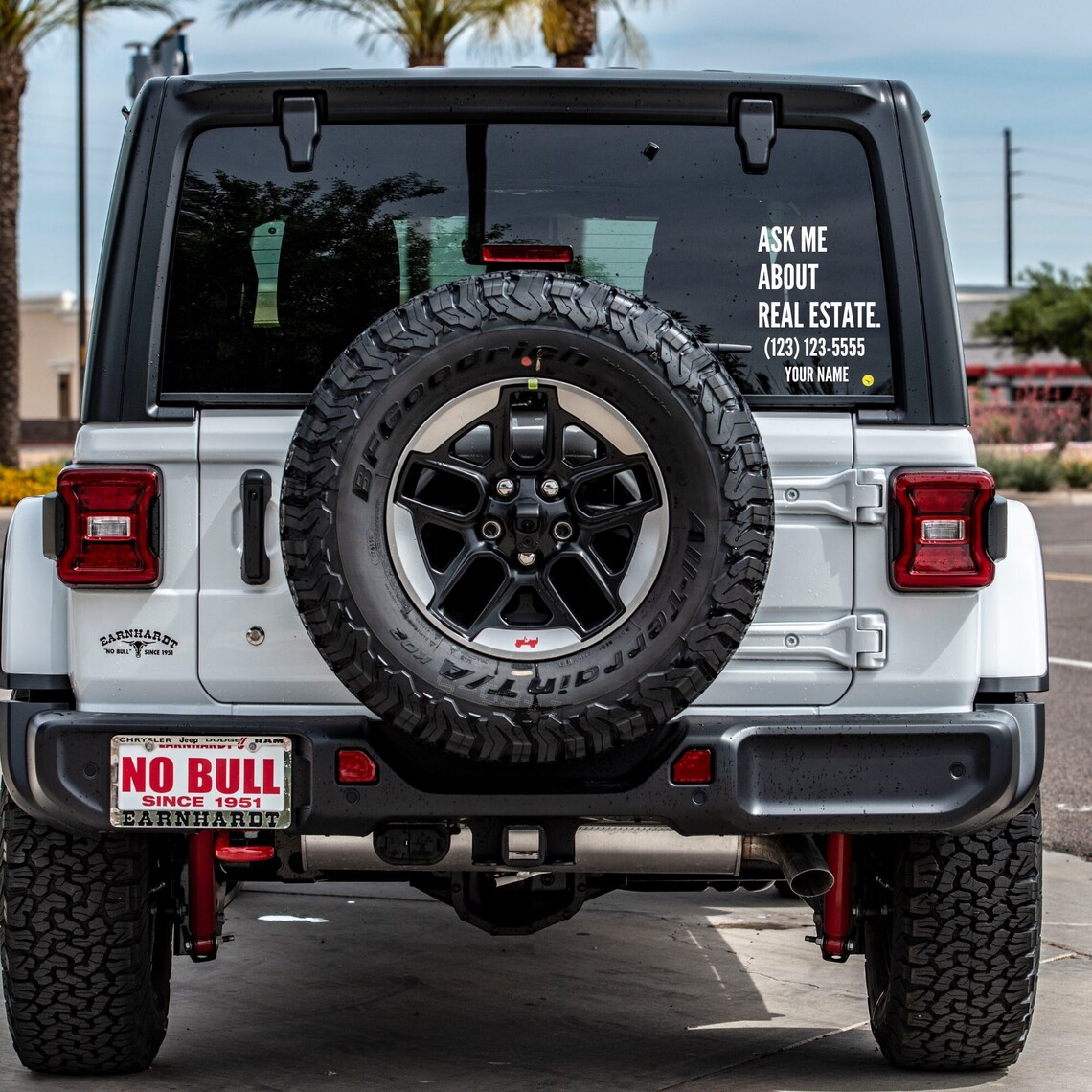Customizable Ask Me About Real Estate Car Decal: Realtor Marketing ...