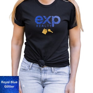 Glitter Exp Realty Logo With Gold Keys Unisex T-shirt, Exp Realtor T ...