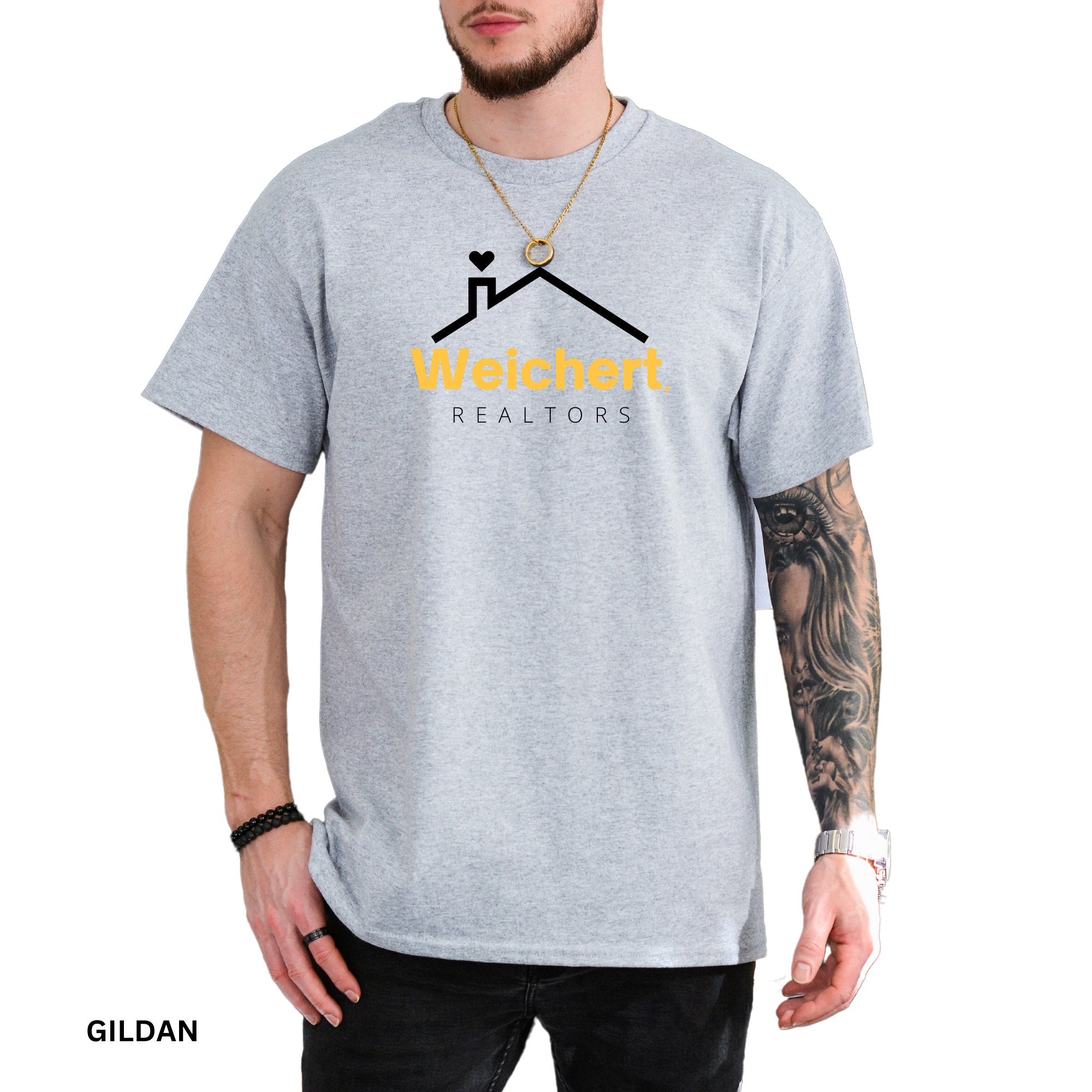 Weichert Realtors Logo With Roof & Heart Unisex T-shirt - Etsy