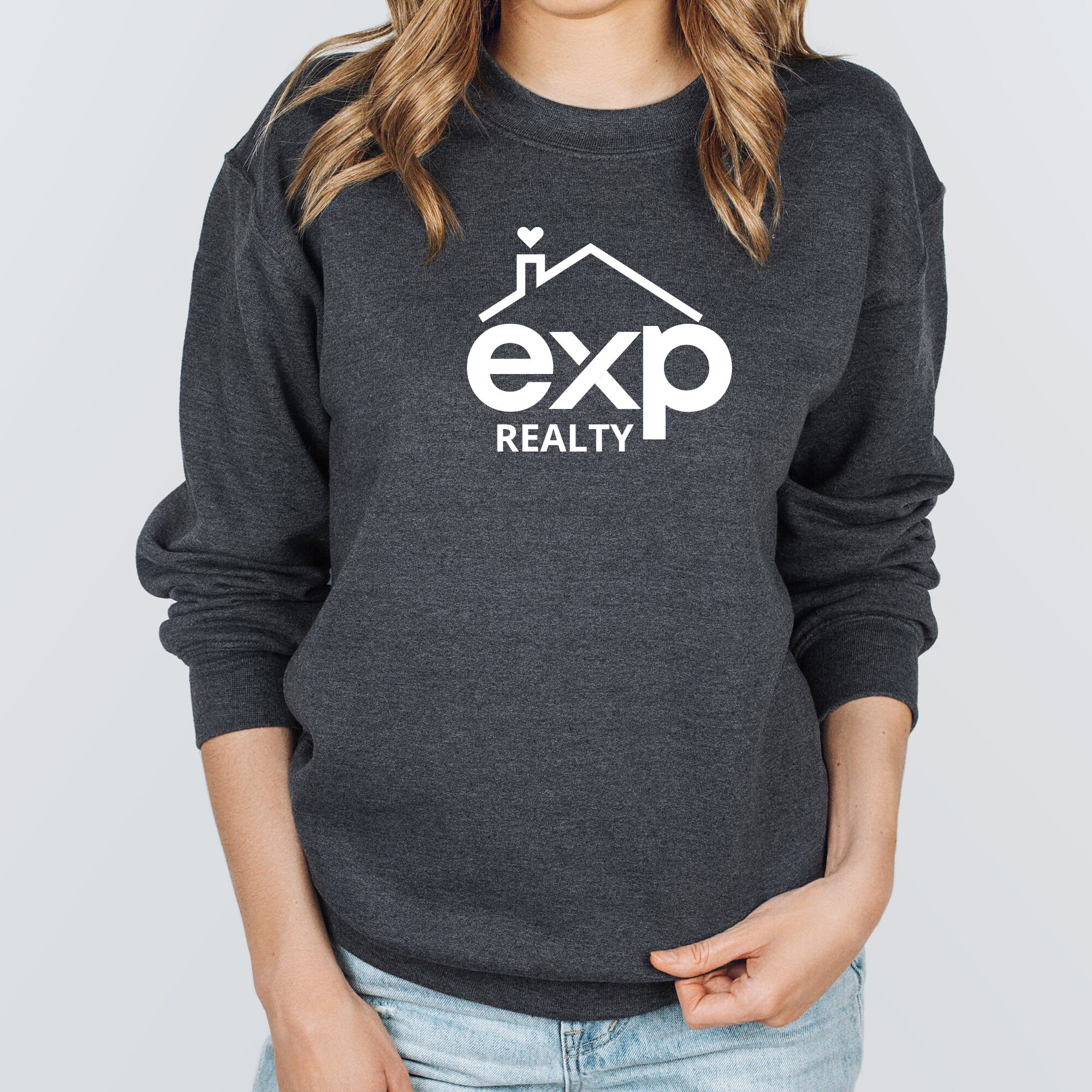 Exp Realty Logo With Roof & Heart Unisex Crewneck Sweatshirt - Etsy