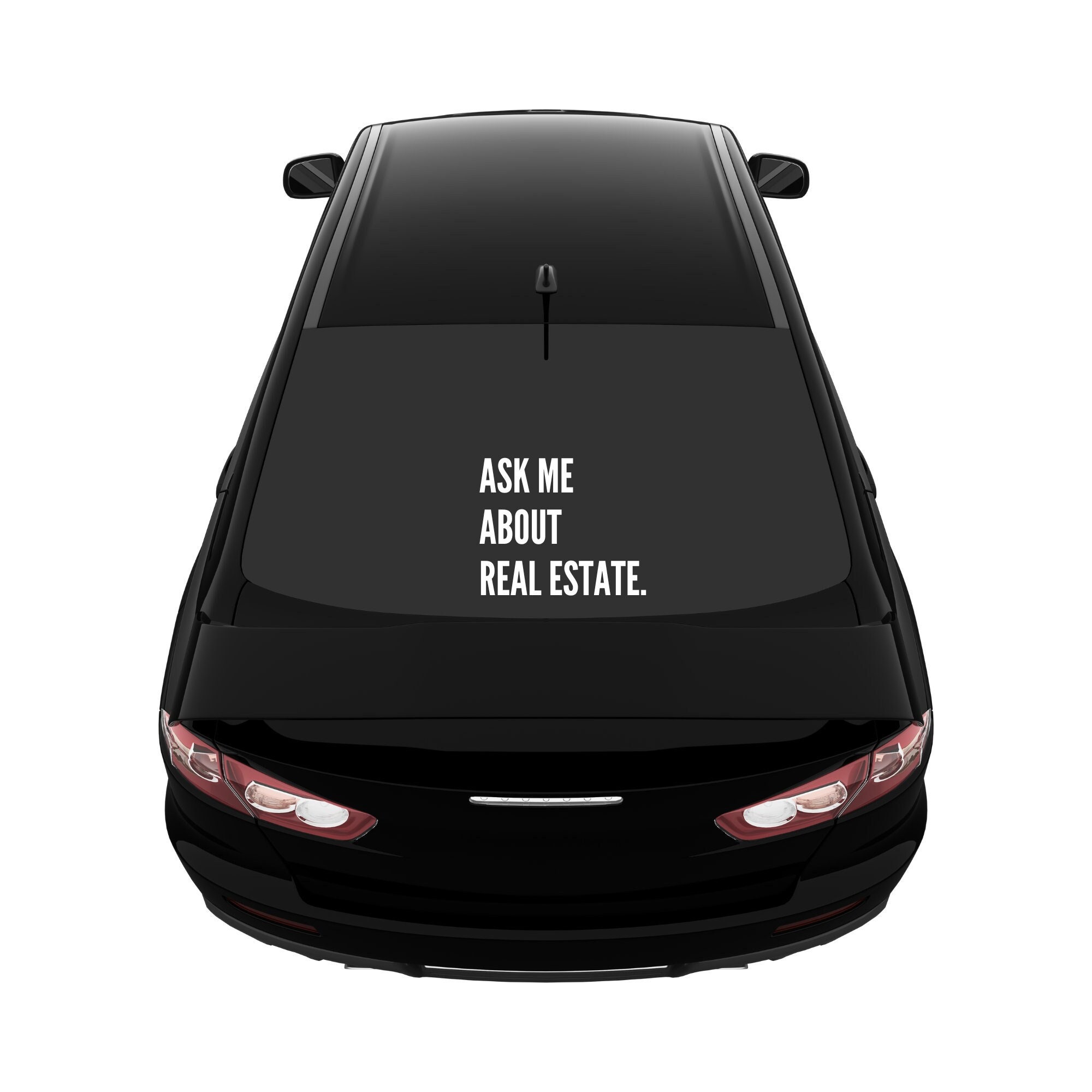 Ask Me About Real Estate Car Decal, Realtor Car Decal, Real Estate ...
