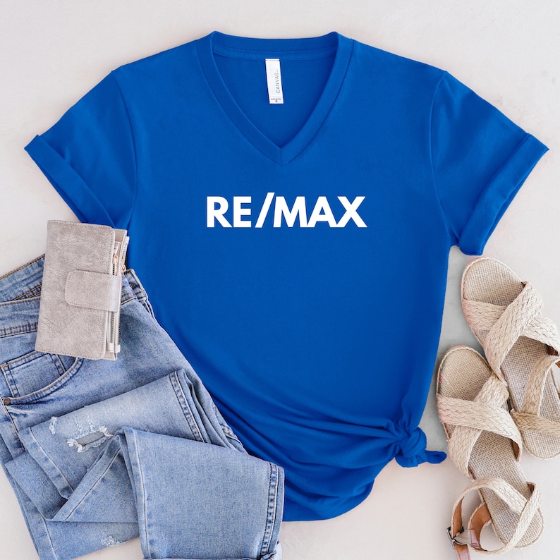 REMAX Logo V-neck Unisex T-shirt Remax Agent Clothing Real - Etsy