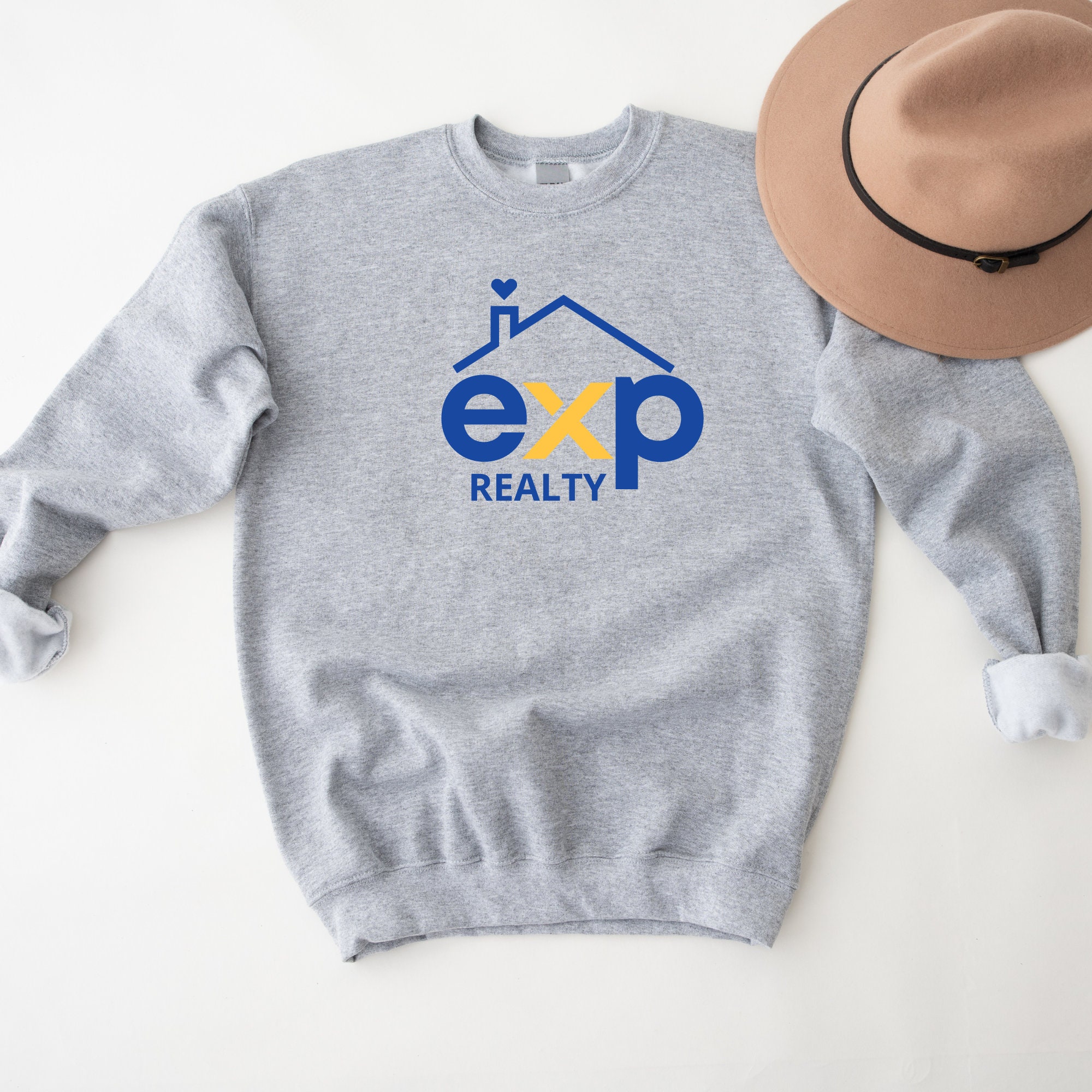 Exp Realty Logo With Roof & Heart Unisex Crewneck Sweatshirt - Etsy