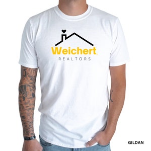 Weichert Realtors Logo With Roof & Heart Unisex T-shirt, Realtor ...