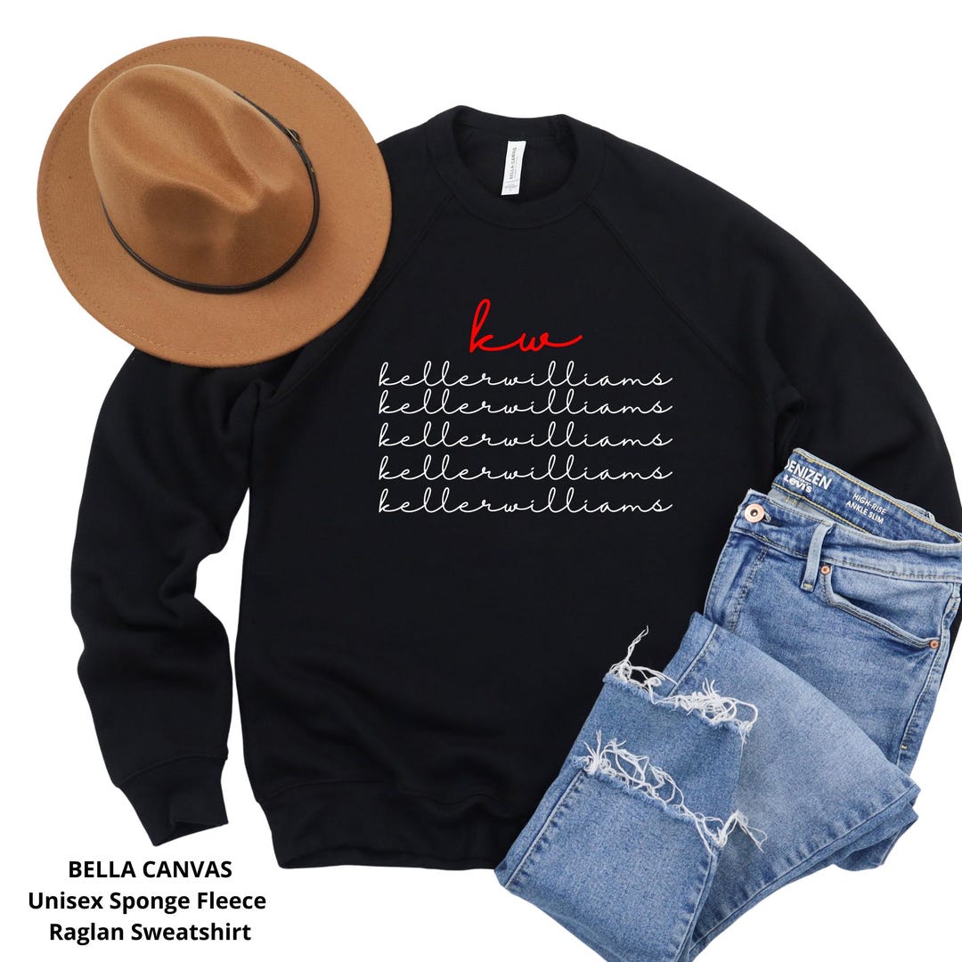 Keller Williams Cursive Logo: Bella Canvas Sponge Fleece Raglan ...