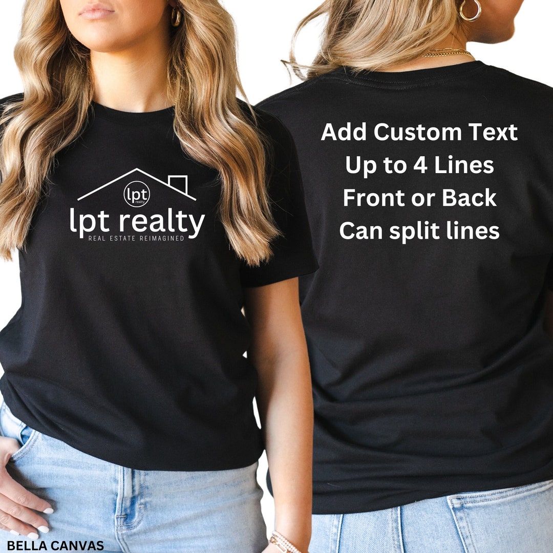 Customizable Lpt Realty Logo With Roof Unisex T-shirt, Add Custom Text ...