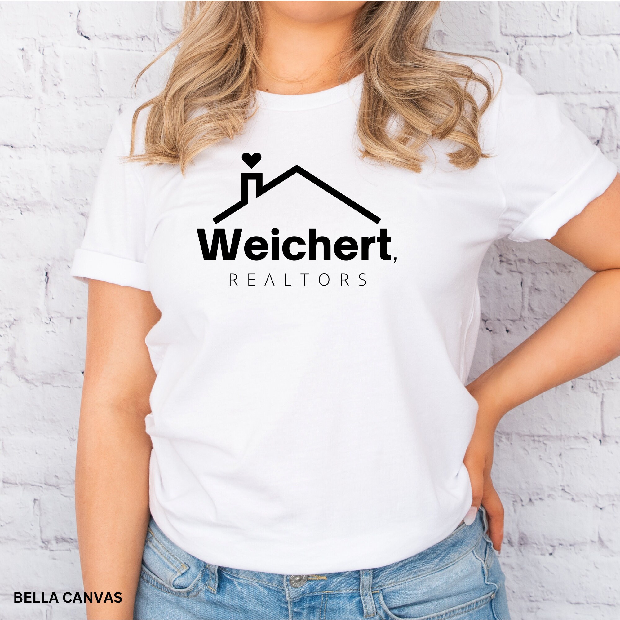 Weichert Realtors Logo With Roof & Heart Unisex T-shirt - Etsy