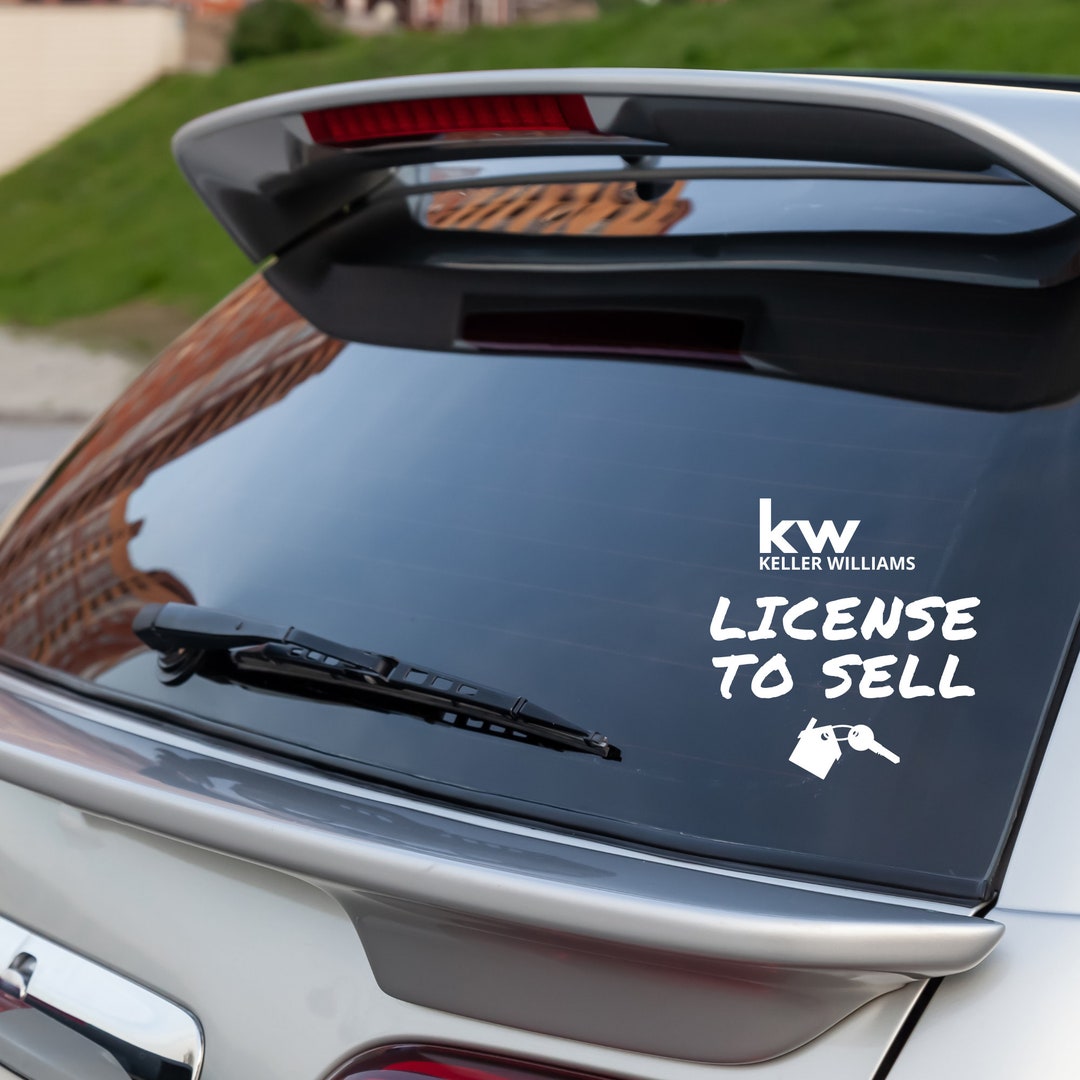 Kw Logo License to Sell With House Keys Decal, Kw Logo Decal for ...