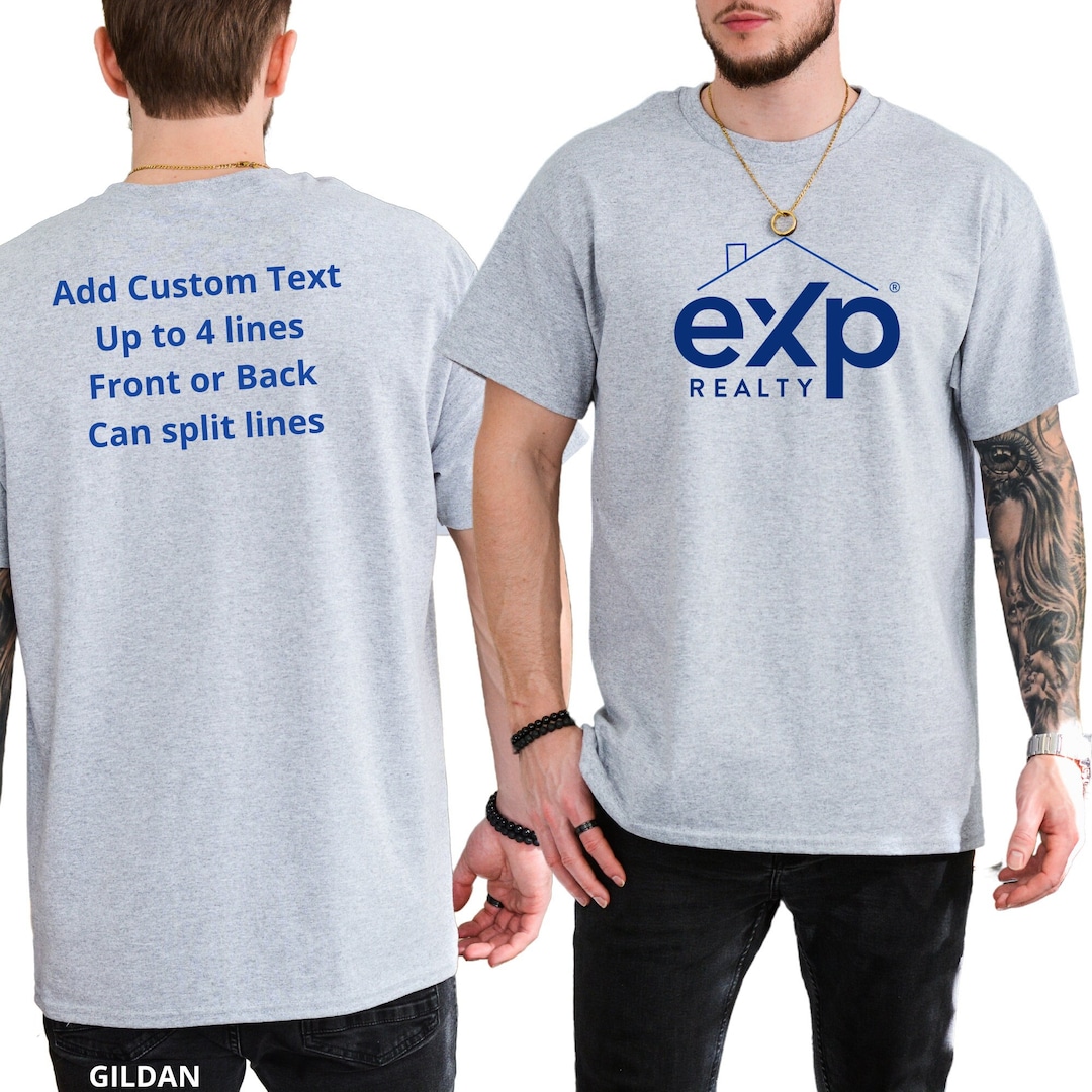 Customizable EXP Realty Logo & Roof Unisex T-shirt, Add Your Custom ...