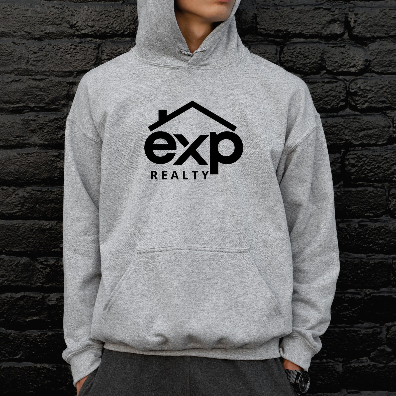 Exp Realty Logo With Roof Unisex Hoodie Exp Men's Hoodie - Etsy