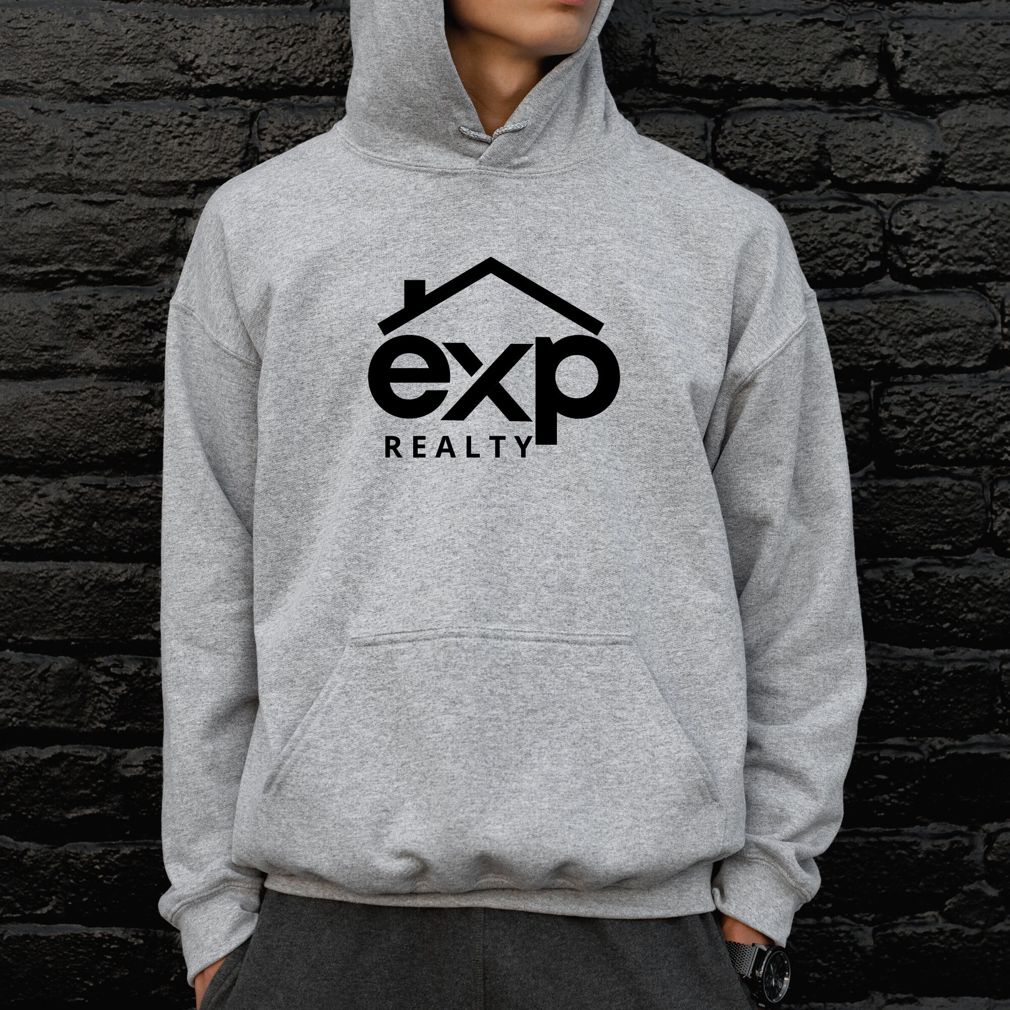 Exp Realty Logo With Roof Unisex Hoodie Exp Men's Hoodie - Etsy