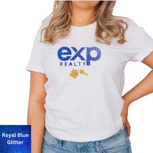 Glitter Exp Realty Logo With Gold Keys Unisex T-shirt, Exp Realtor T ...