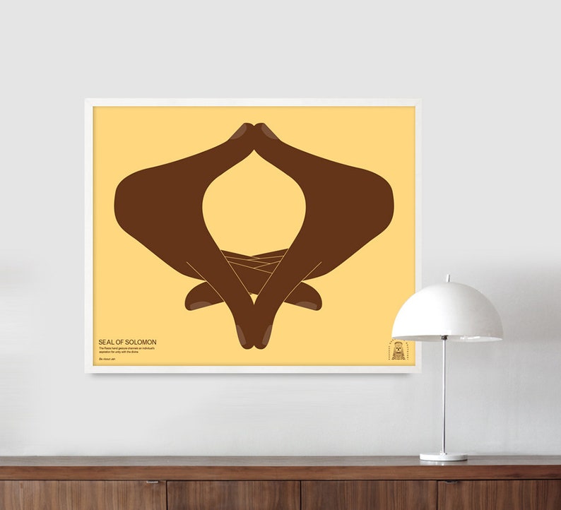 SEAL OF SOLOMON Poster Print Haile Selassie Rasta Hand Gesture Roots ...