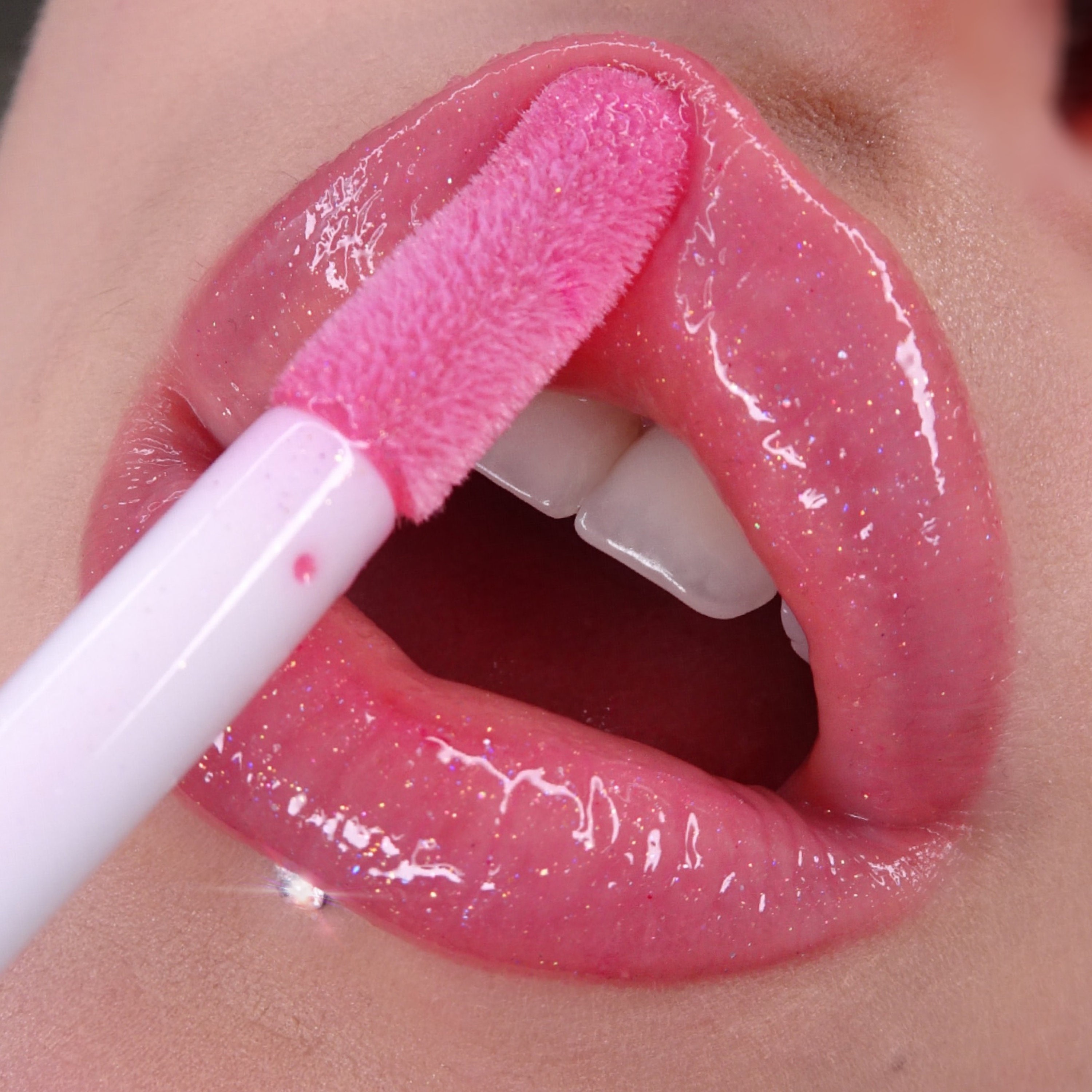 Glossy Glazed Fruit Infused Tinted Pink Glitter Lipgloss- Gift for ...