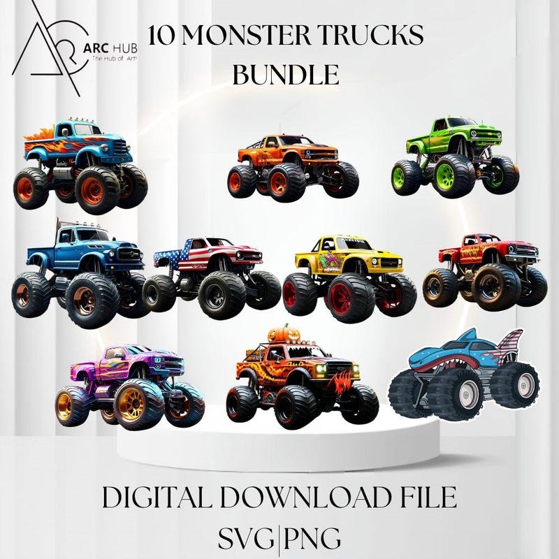 Monster Truck Svg - Etsy