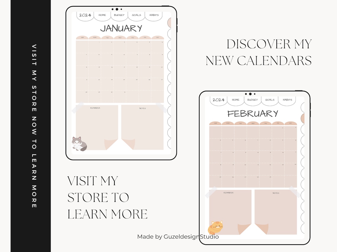 Printable Monthly Calendar Designs A5 Planner ...