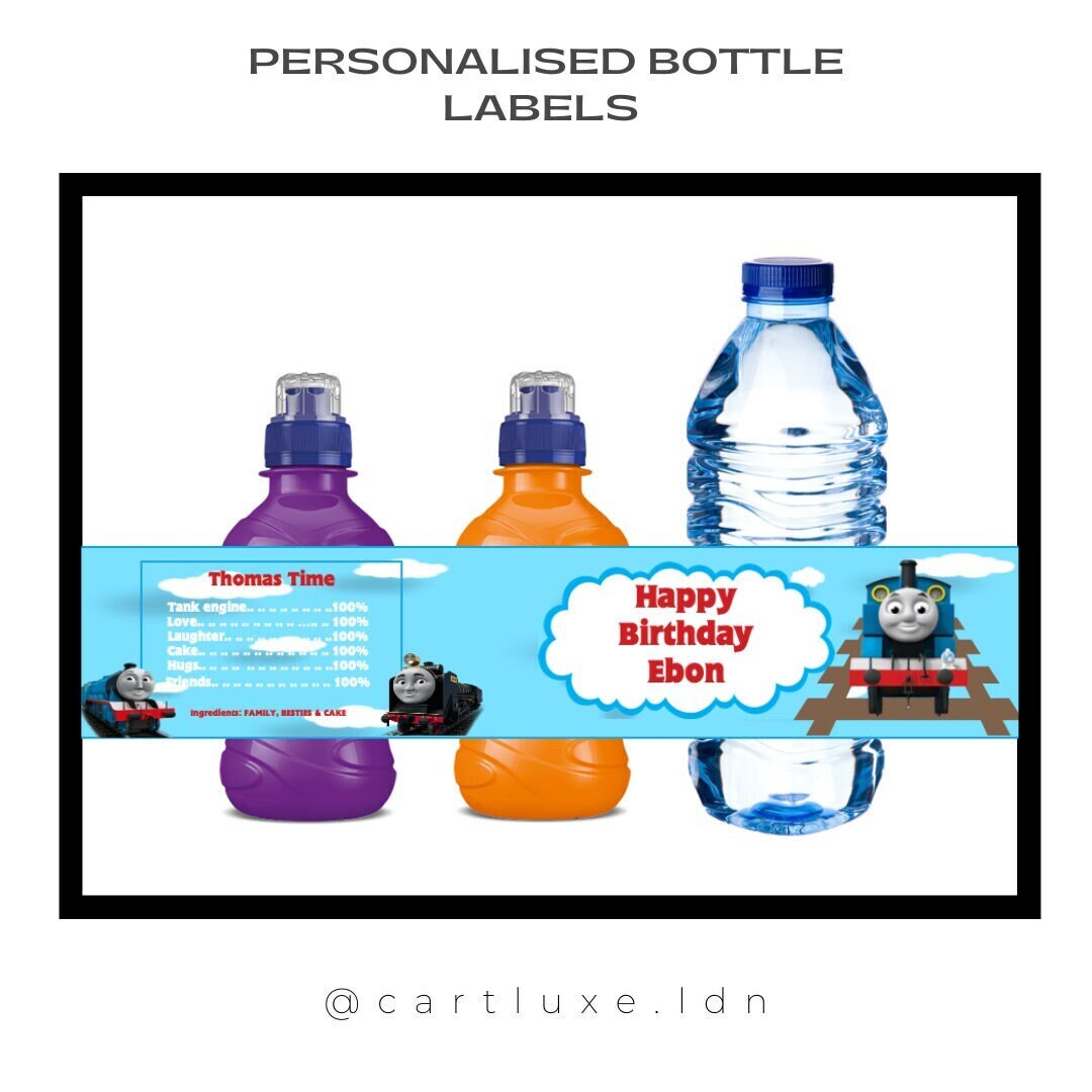 Personalised Thomas the Tank Engine Labels - Etsy UK