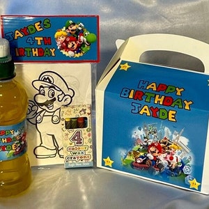 Personalised Super Mario Party Boxes - Etsy UK