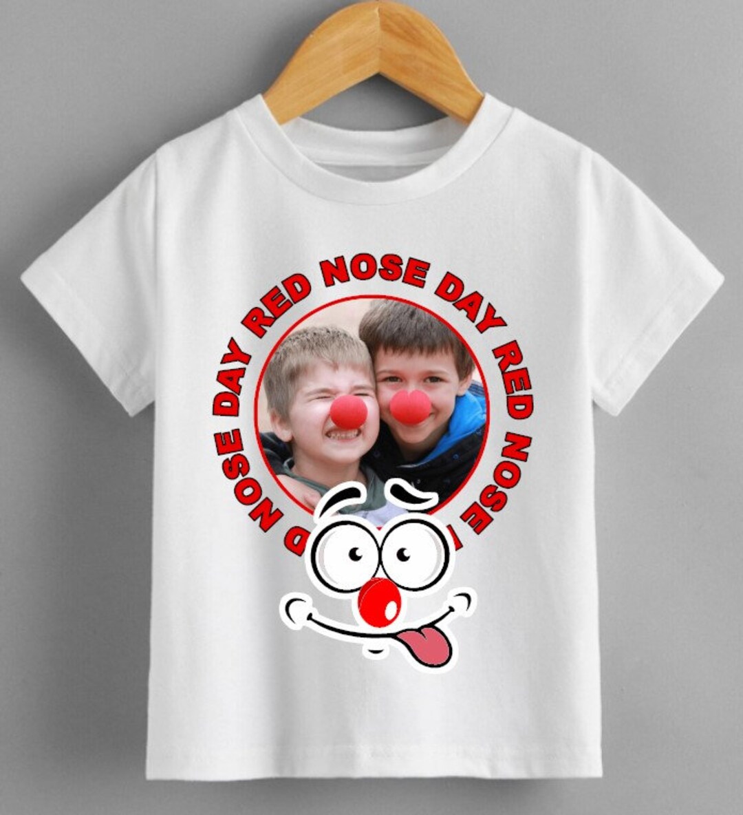 Photo Personalised Red Nose Day T Shirt Comic Relief Kids - Etsy