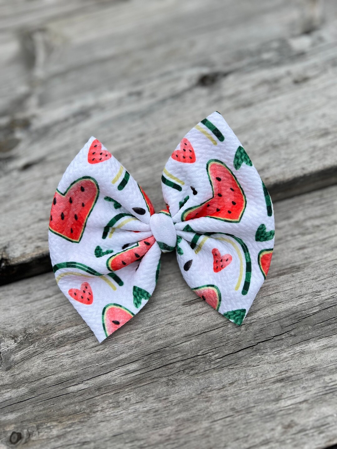 Watermelon Bow One in a Melon Summer Bows Cute Watermelon Accessories ...