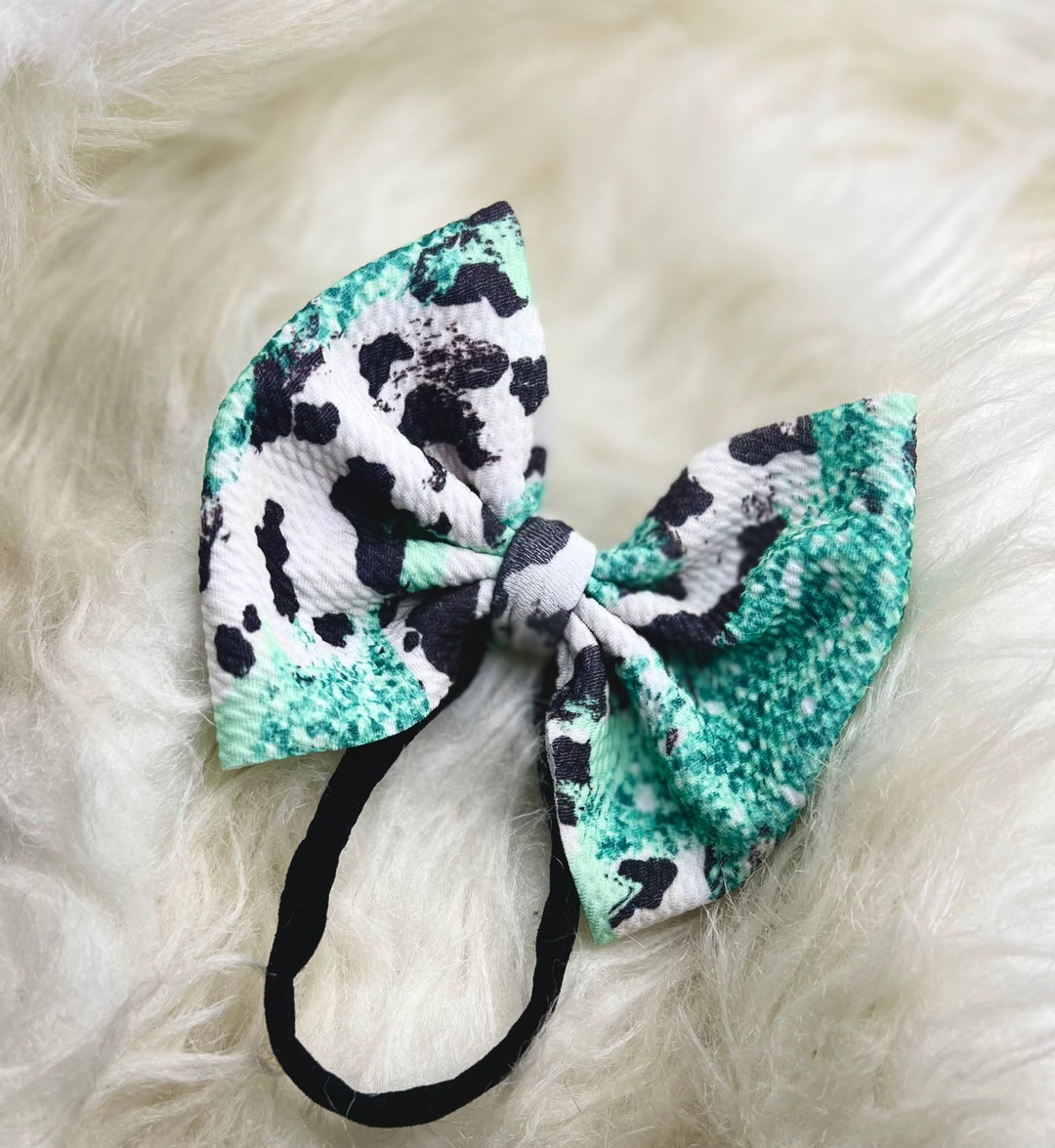 Cow Print Bow | Cow Print Bow | Country Bow | Baby Bows | Toddler Bows ...