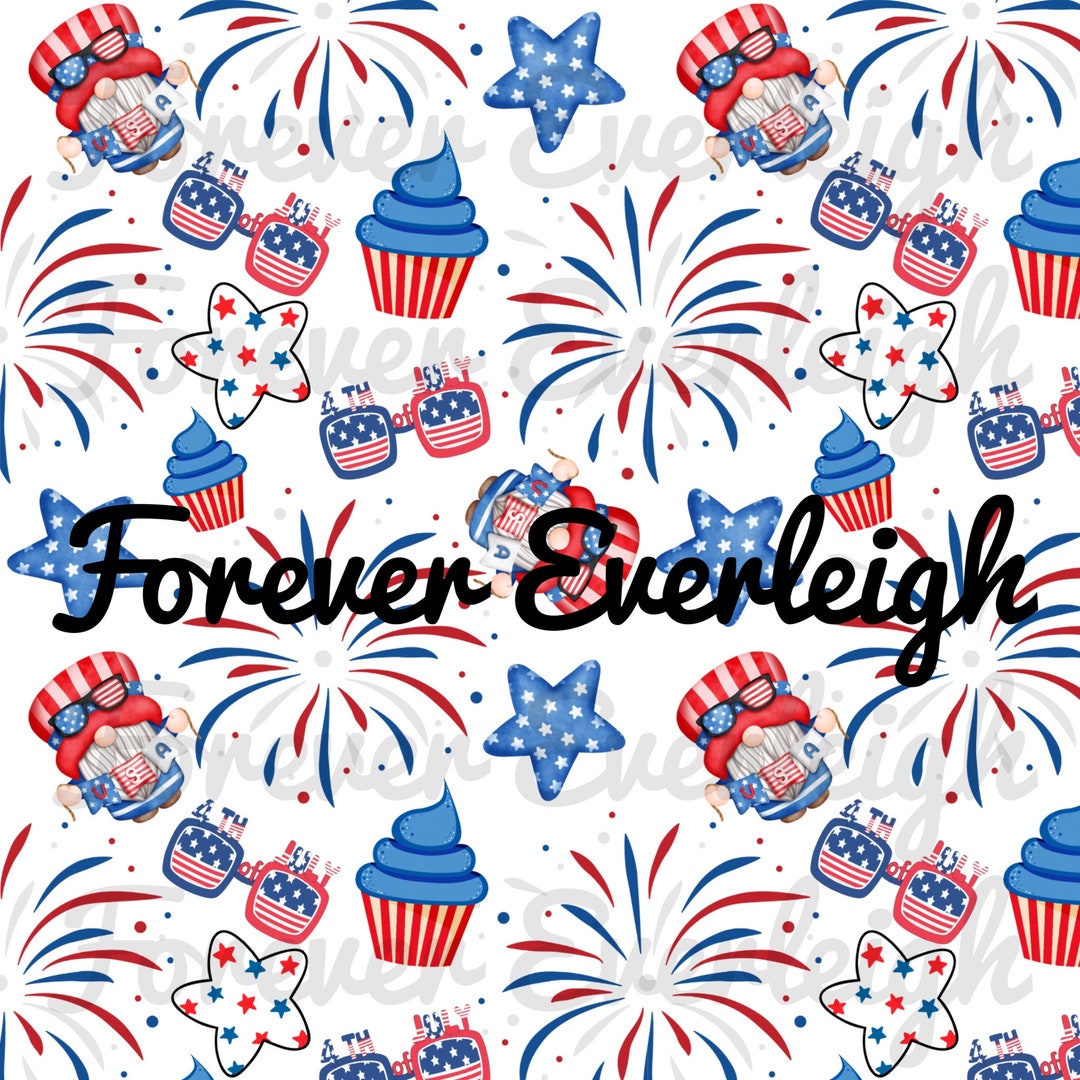4th of July Seamless Patterns Independence Day Designs Bullet Fabric ...