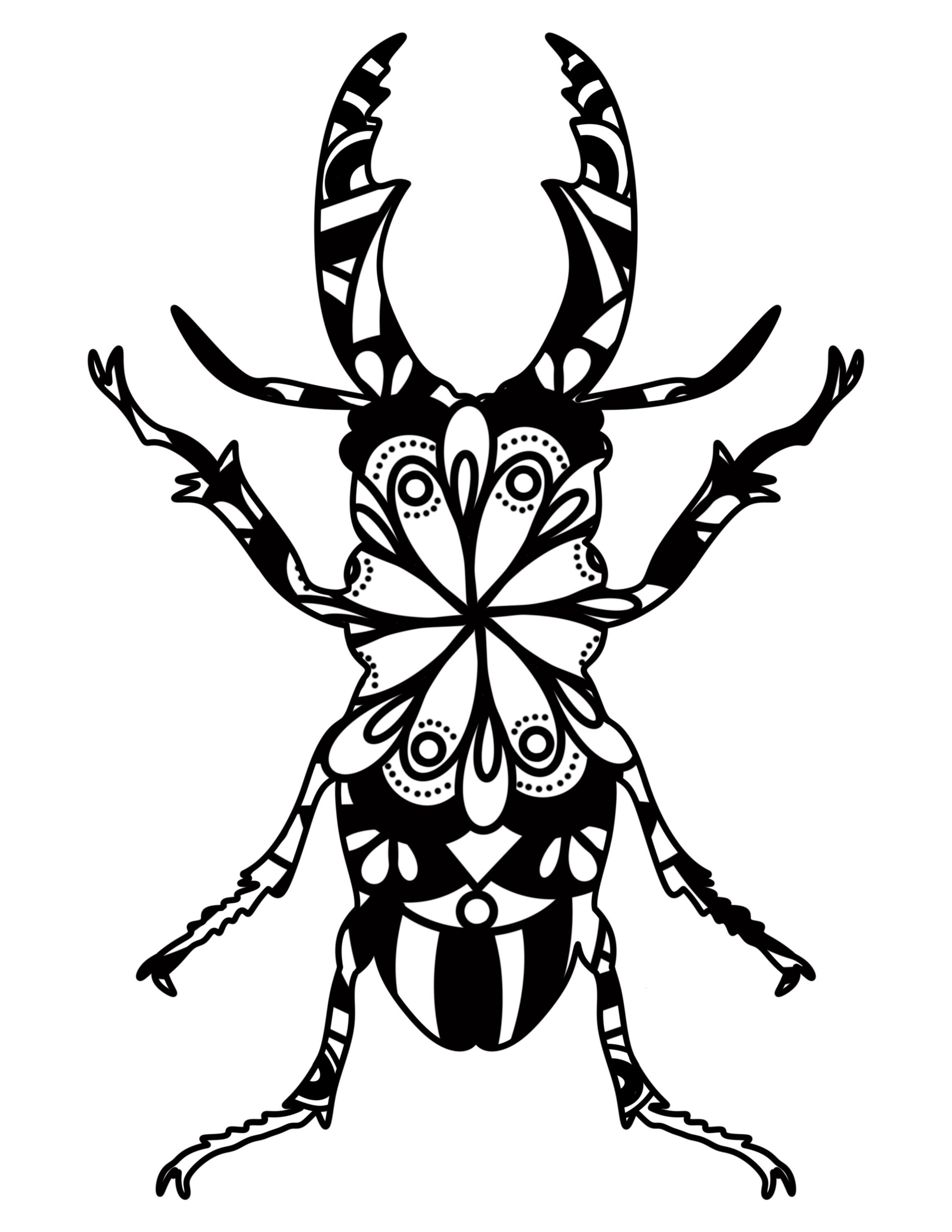 14 Printable Coloring Pages! Bug Themed Mandala Designs With Elements ...