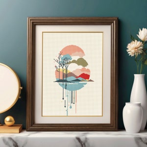 Cross Stitch Minimal Art, Abstract Cross Stitch Pattern, Counted Cross ...