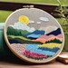 River Fields Scenery Embroidery Pattern With Step by Step Video and ...