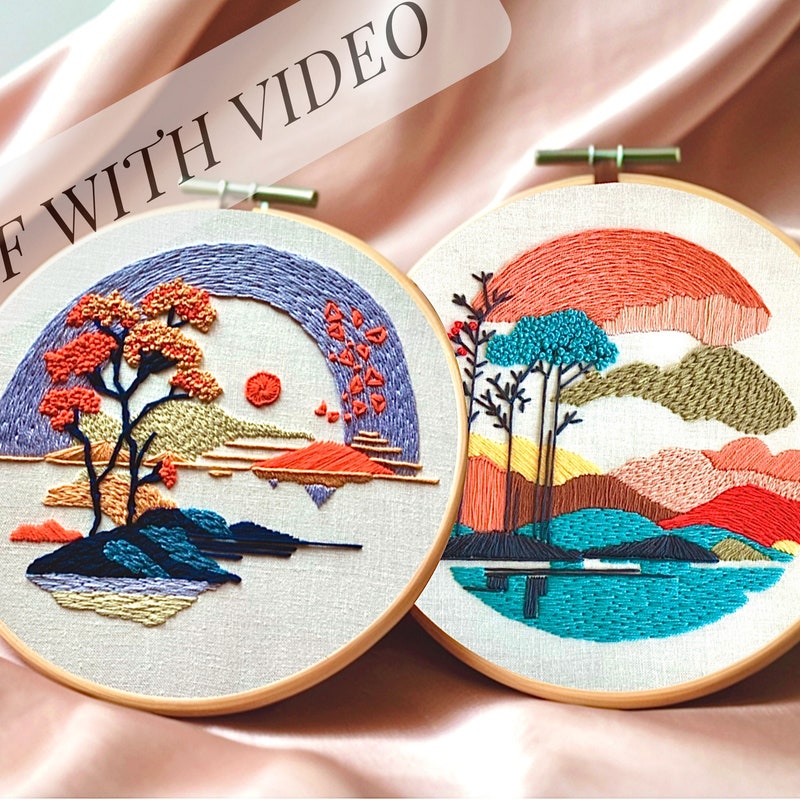 Embroidery Landscape - Etsy