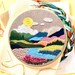 River Fields Scenery Embroidery Pattern With Step by Step Video and ...