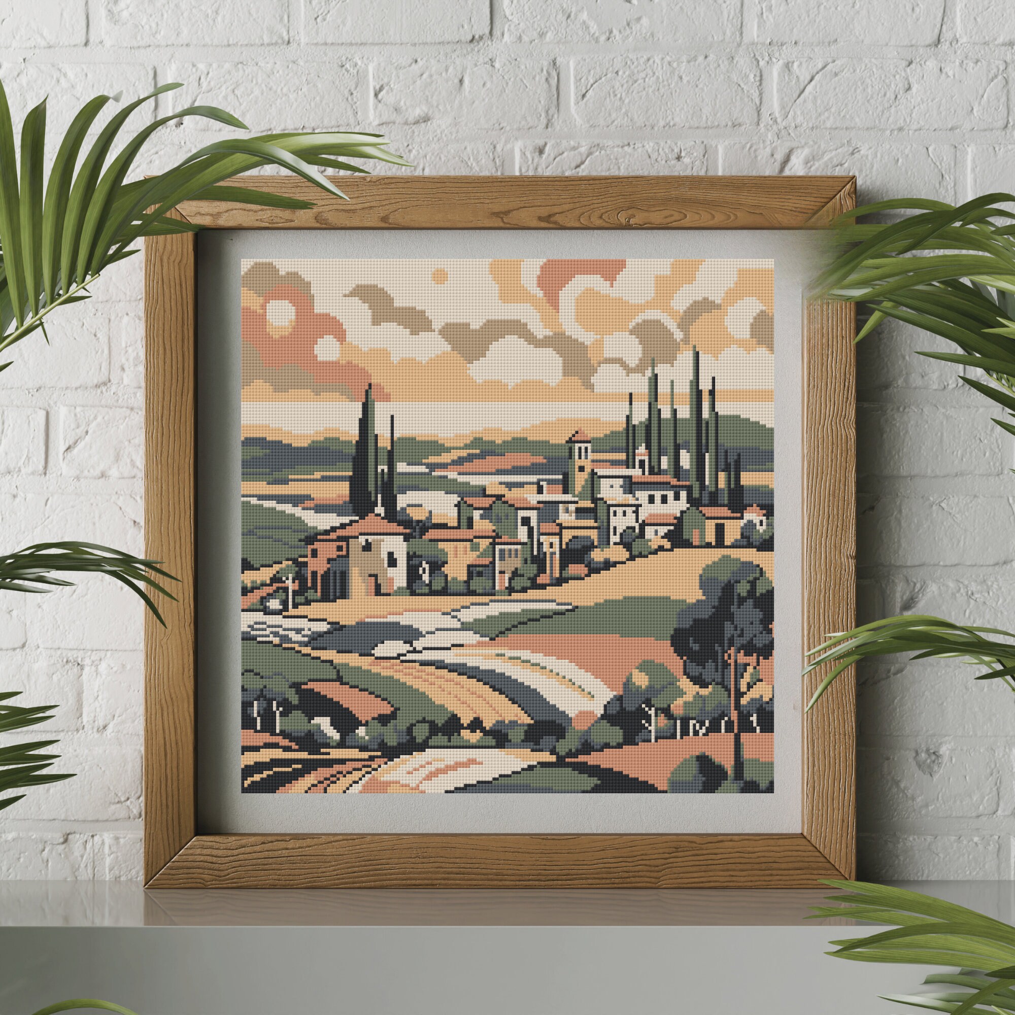 Italian Landscape Tuscany Cross Stitch Pattern PDF Digital Download ...