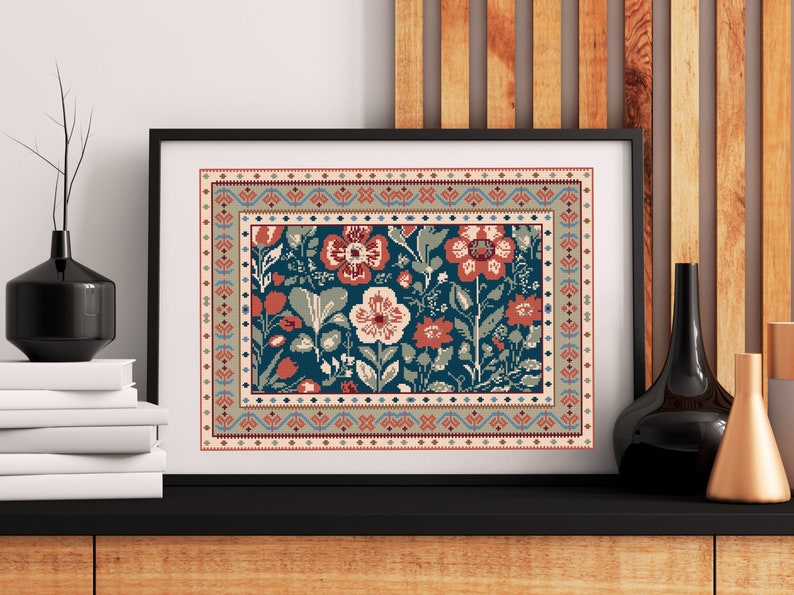 Large Sampler Traditional Cross Stitch Full Coverage Pattern With Few ...