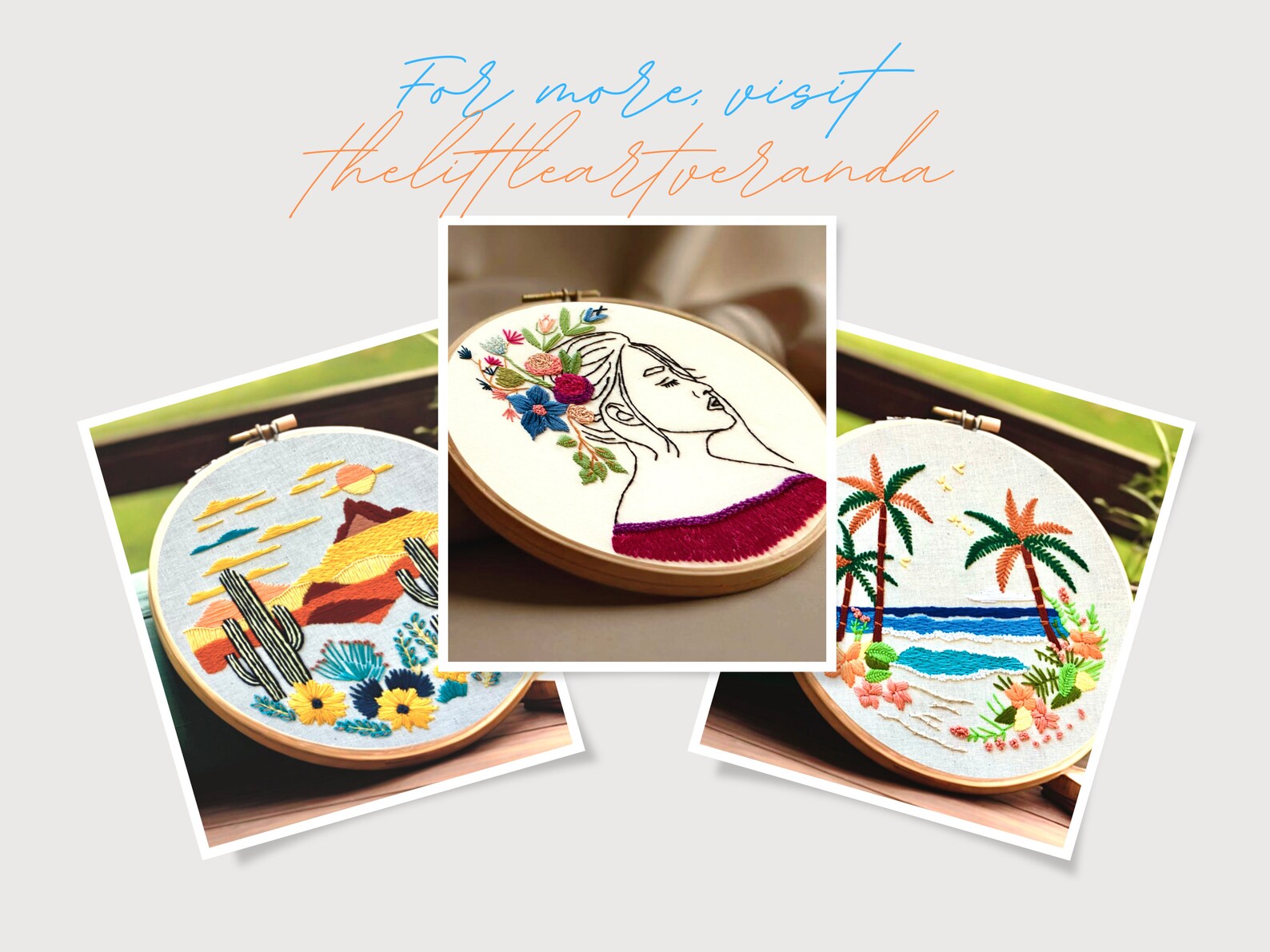 River Fields Scenery Embroidery Pattern With Step by Step Video and ...