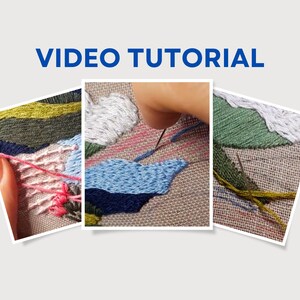 River Fields Scenery Embroidery Pattern With Step by Step Video and ...