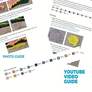 River Fields Scenery Embroidery Pattern With Step by Step Video and ...