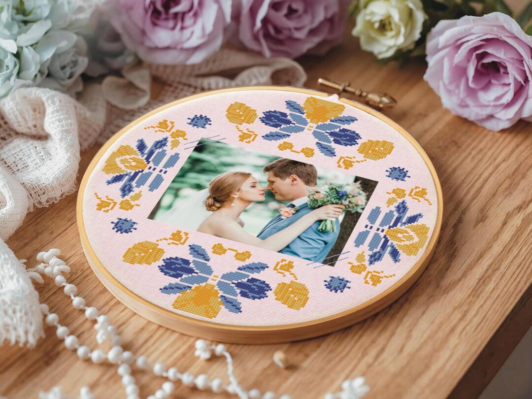 Cross Stitch Picture Frame Pattern: Photo Border DIY (PDF Download) - Etsy