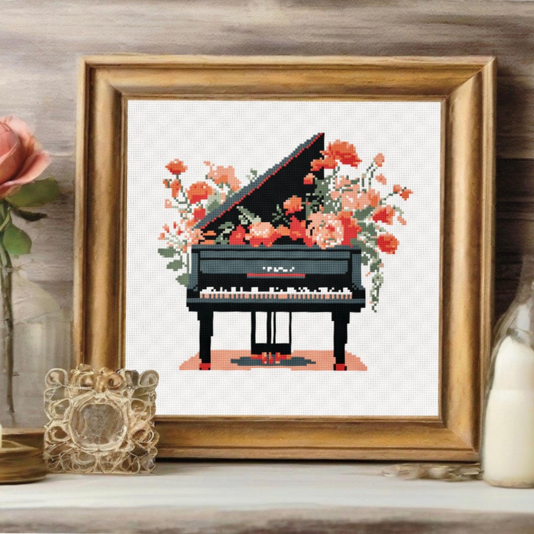 Piano Cross Stitch Musical Instrument Cross Stitch Pattern - Etsy UK