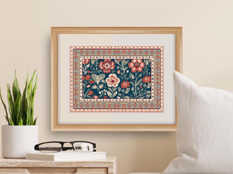 Large Sampler Traditional Cross Stitch Full Coverage Pattern With Few ...