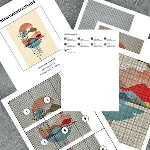 Cross Stitch Minimal Art, Abstract Cross Stitch Pattern, Counted Cross ...